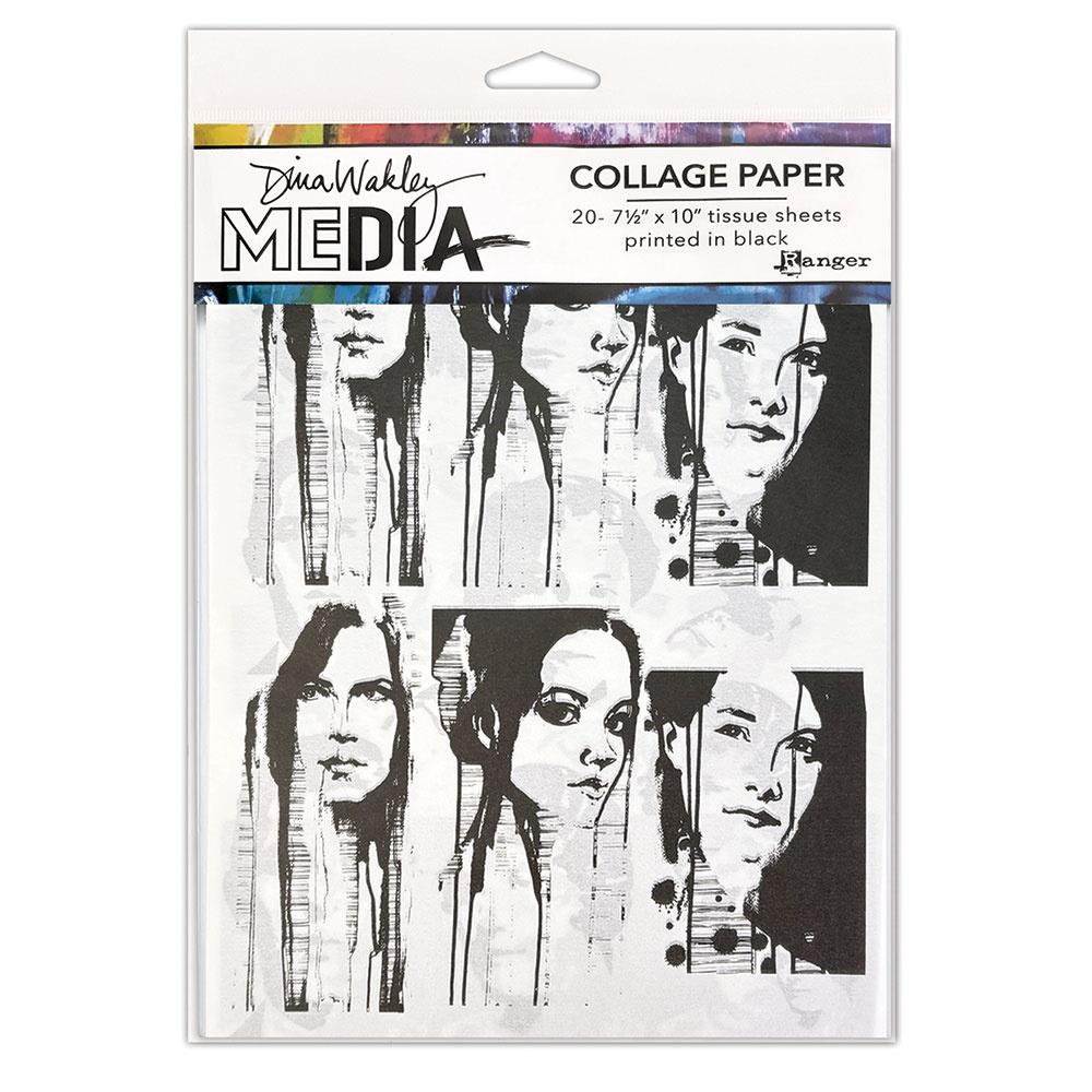 Dina Wakley Media Collage Tissue Paper - Photo Transfers