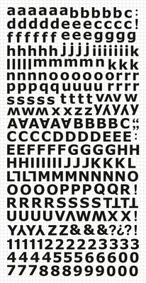 Alpha Stickers - Ebony