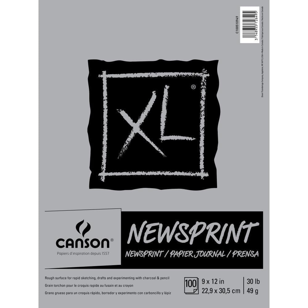 Canson XL Rough Newsprint Paper Pad 9X12 - 100 Sheets